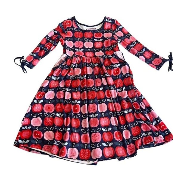 cheeky plum | Dresses | Cheeky Plum Apple Print Dress Girls Size 2 ...